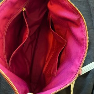 Coach | Bags | Coach Pebbled Leather Dark Pink Bag | Poshmark